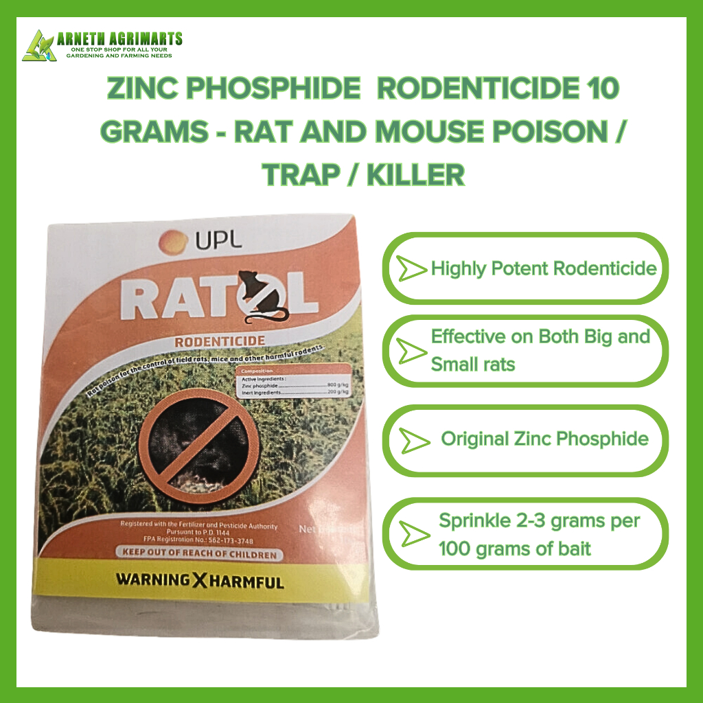 ZINC PHOSPHIDE POWDER RAT KILLER 10g 5 PCS | Shopee Philippines