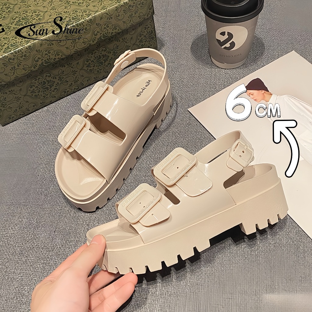 Summer Two Strap Slipper For Women sandals Anti-Slip Soft Rubber Safety ...