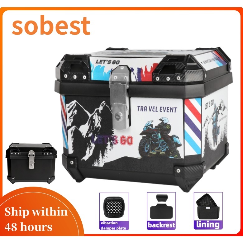 Motor Top Box Motorcycle Box 45LMotorcycle With Base Plate Top Box For ...