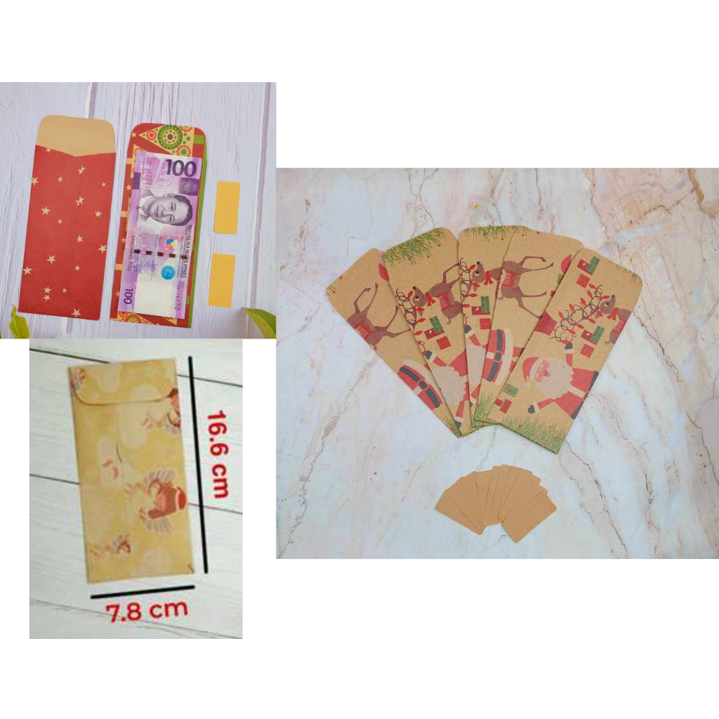 EFS EcofriendlyStuffs 5 Pcs Santa Cash Envelope l Angpao l Ipon ...