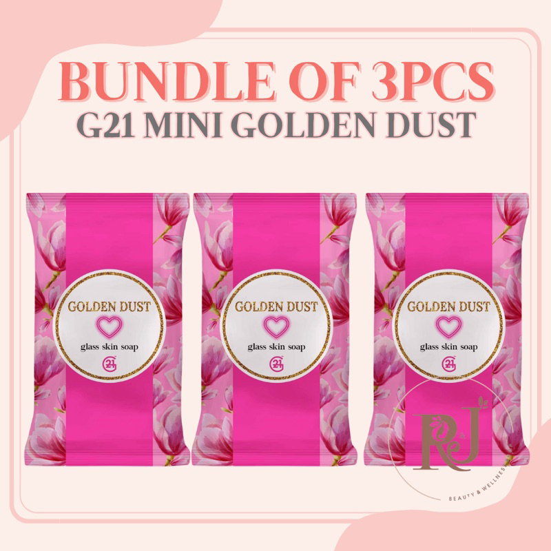 G21 GOLDEN DUST GLASS SKIN SOAP MINI 60g 3PCS | Shopee Philippines