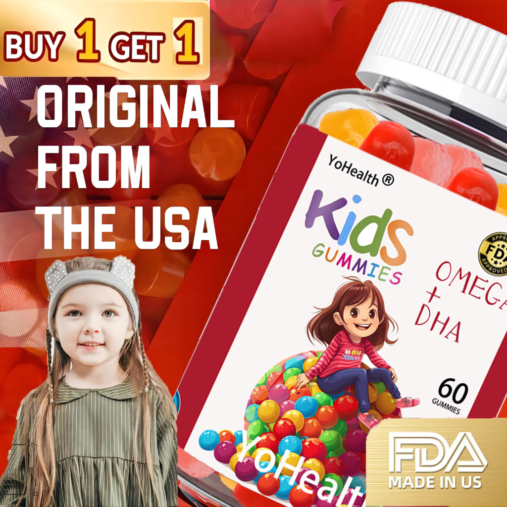 OMEGA + DHA for Kids Gummies Vitamins Zinc Probiotics for Brain ...