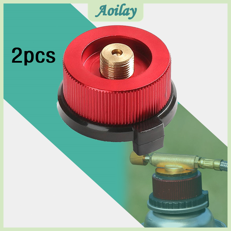 2pcs Butane Gas Adapter Split Type Gas Furnace Adapter Outdoor Camping ...