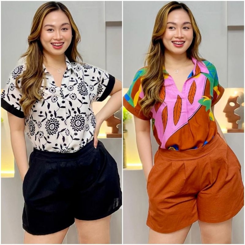 ♥️ CALLIOPE COORDS WITH 2 SIDE POCKETS ( LARGE-2XL) | Shopee Philippines