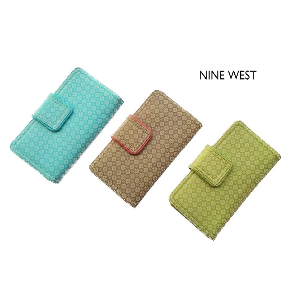 NINE WEST Pattern Logo Medium Flip Women's Wallet &/ Medium Tri-fold ...