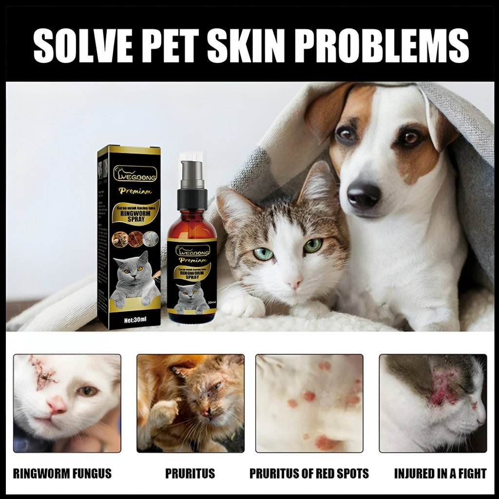 Yegbong Ringworm Spray Pet Skin Treatment For Cats Anti Fungal Skin ...