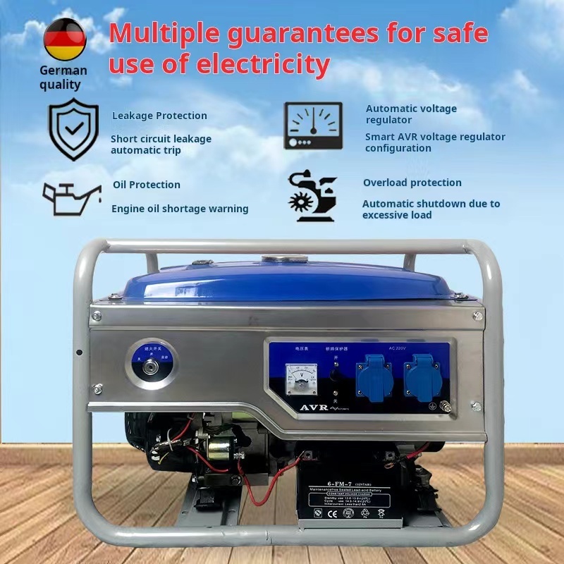6000W Generator Gasoline For Home 220V Small Generator Portable All ...
