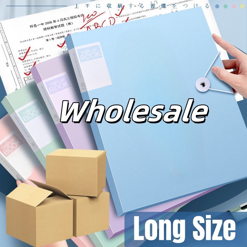 Wholesale Clear Book Long Binder with Plastic Sleeves Art Portfolio ...