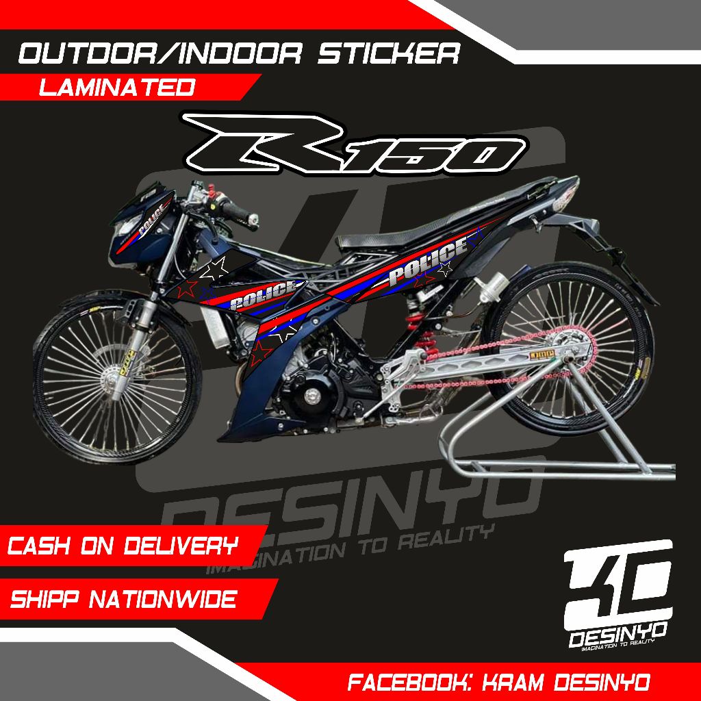Raider 150 fi Police sticker | Shopee Philippines
