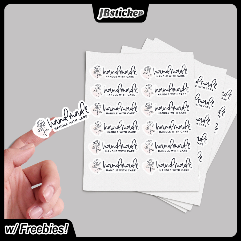 50pcs Handmade Handle with Care Sticker Label, Packaging Sticker ...