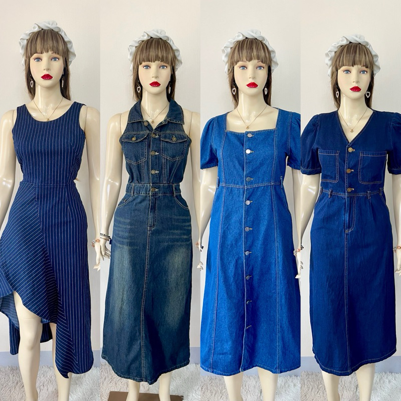 SALE! SALE! PREMIUM PRELOVED DENIM DRESS | Shopee Philippines