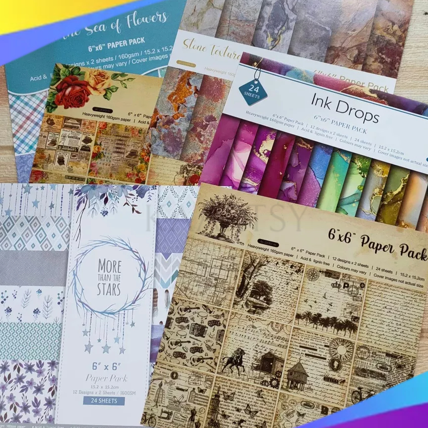 6x6 Inches Paper Pack Design Cardstock 24 Sheets | Shopee Philippines