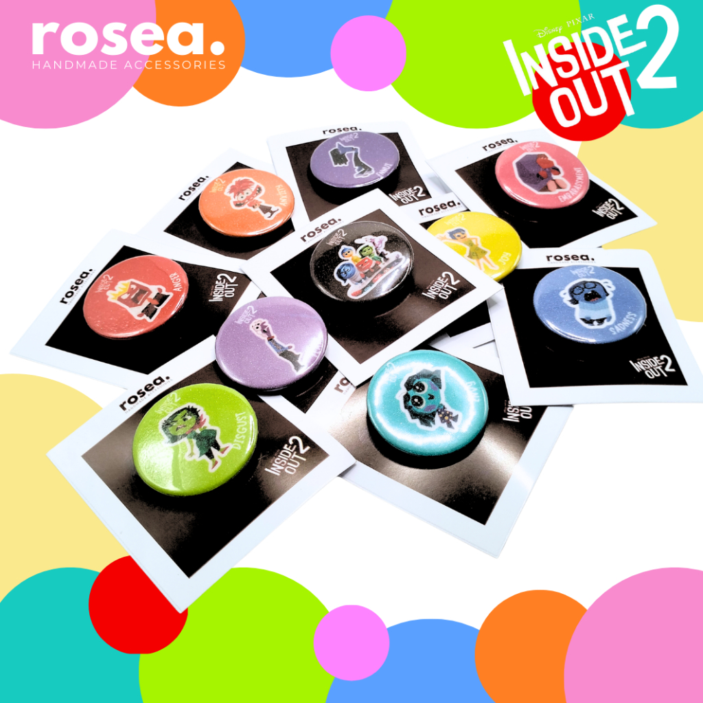 INSIDE OUT 2 INSPIRED MINI CUTE TINPLATE PINS BAG BADGE BROOCH 32MM JOY ...