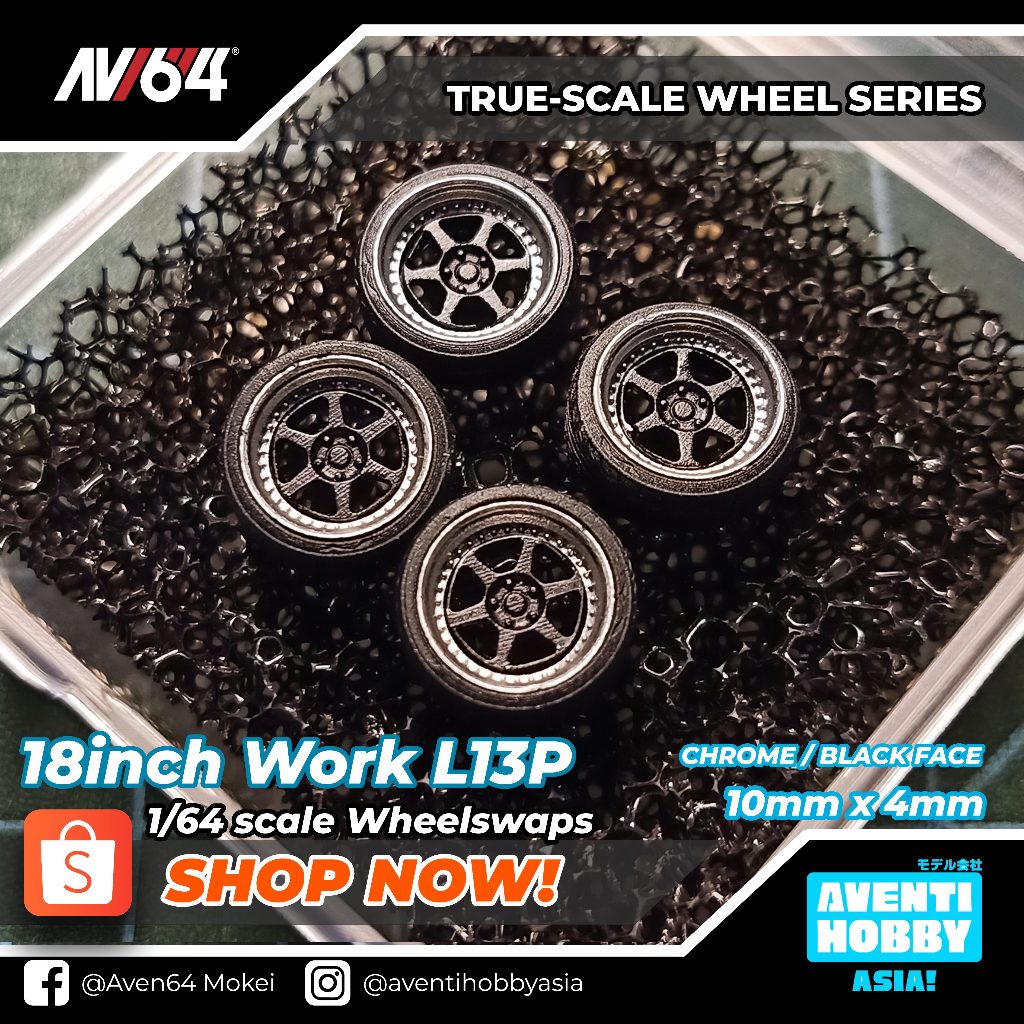 1/64 Wheelswap WORK MEISTER L13P CHROME / BLACK ( 10mm x 4mm ) | Shopee ...