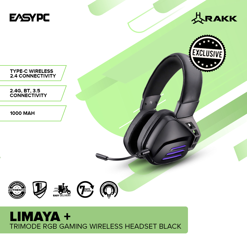 EasyPC | RAKK LIMAYA/ LIMAYA + Trimode RGB Gaming Wireless Headset ...