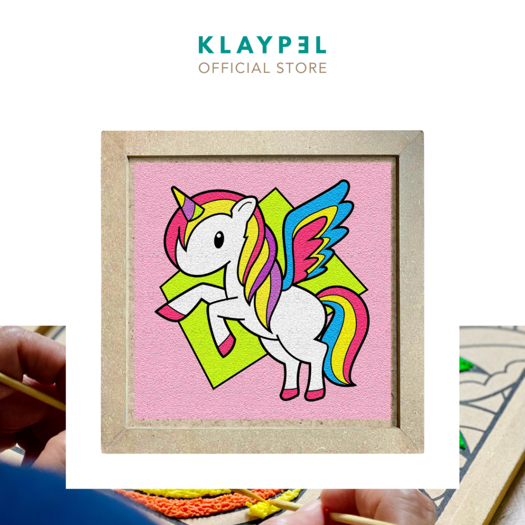 Unicorn | Klaypel Square Kit | DIY Arts & Crafts | Medium | Shopee Philippines