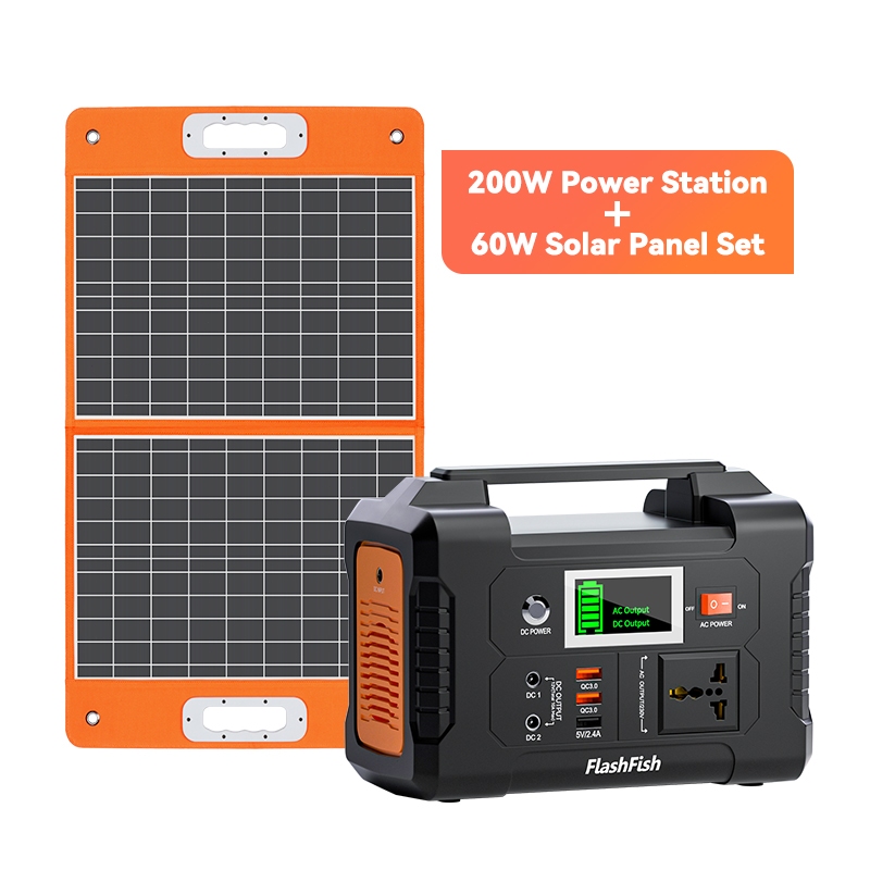 Flashfish E200 60hz Solar Power Generator Solar Power bank for Laptop ...