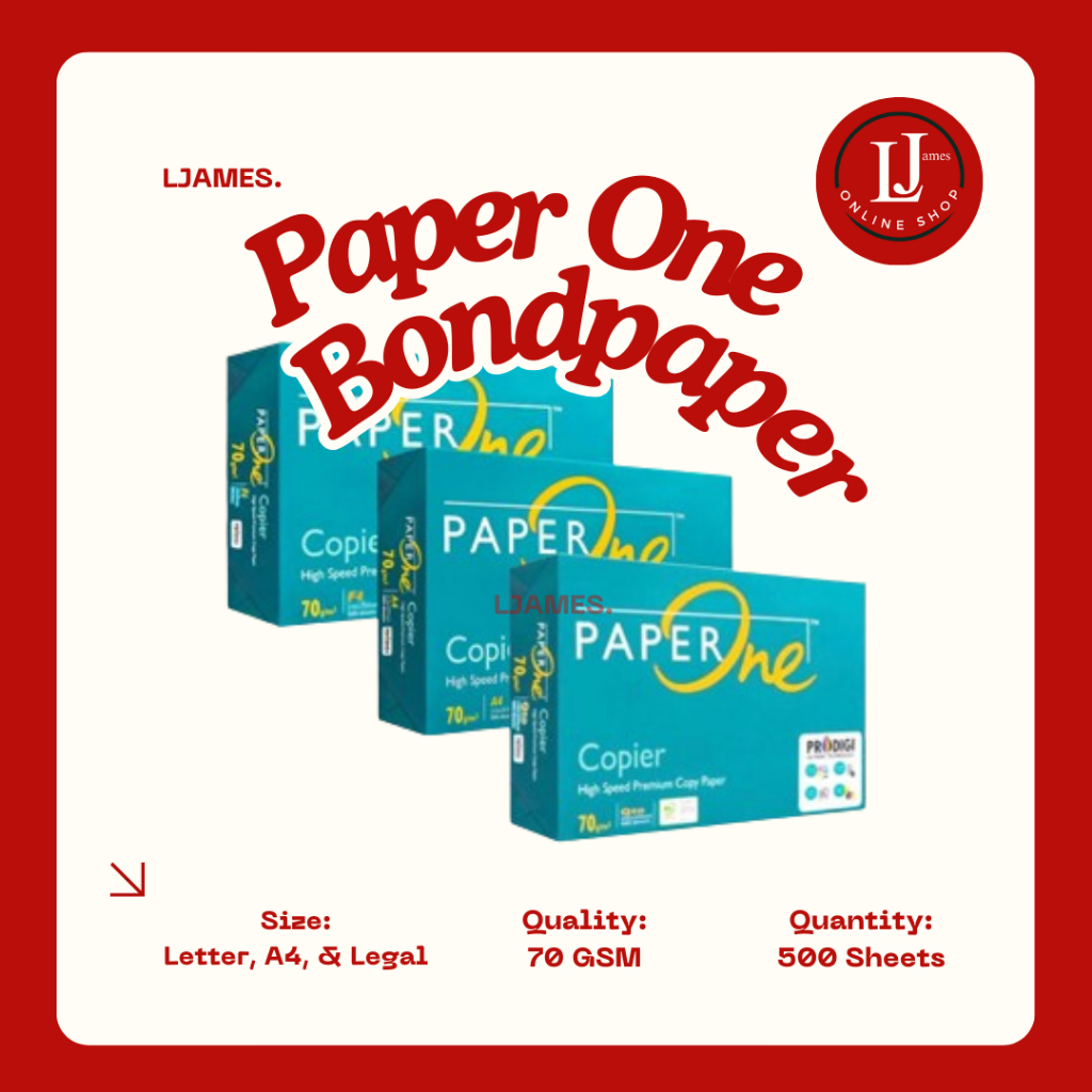 Paper One Copier Bond Paper Letter, Legal And A4 Size | Shopee Philippines