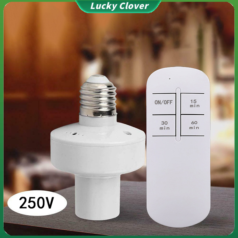 E27 Screw Wireless Remote Control Light Lamp Bulb Holder 220V Socket ...