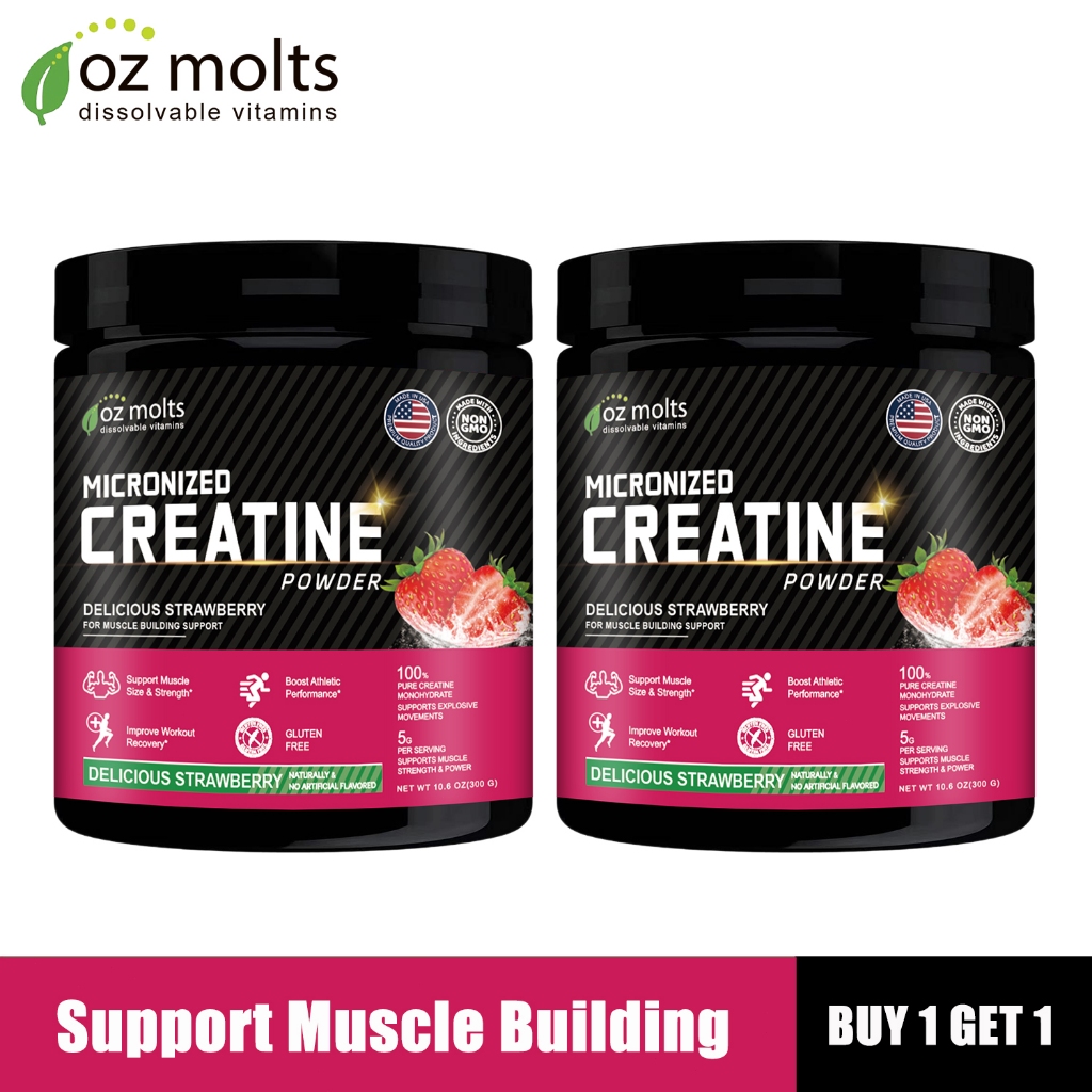 Ozmolts Creatine Monohydrate Powder Improve Muscle Mass Fitness Workout ...