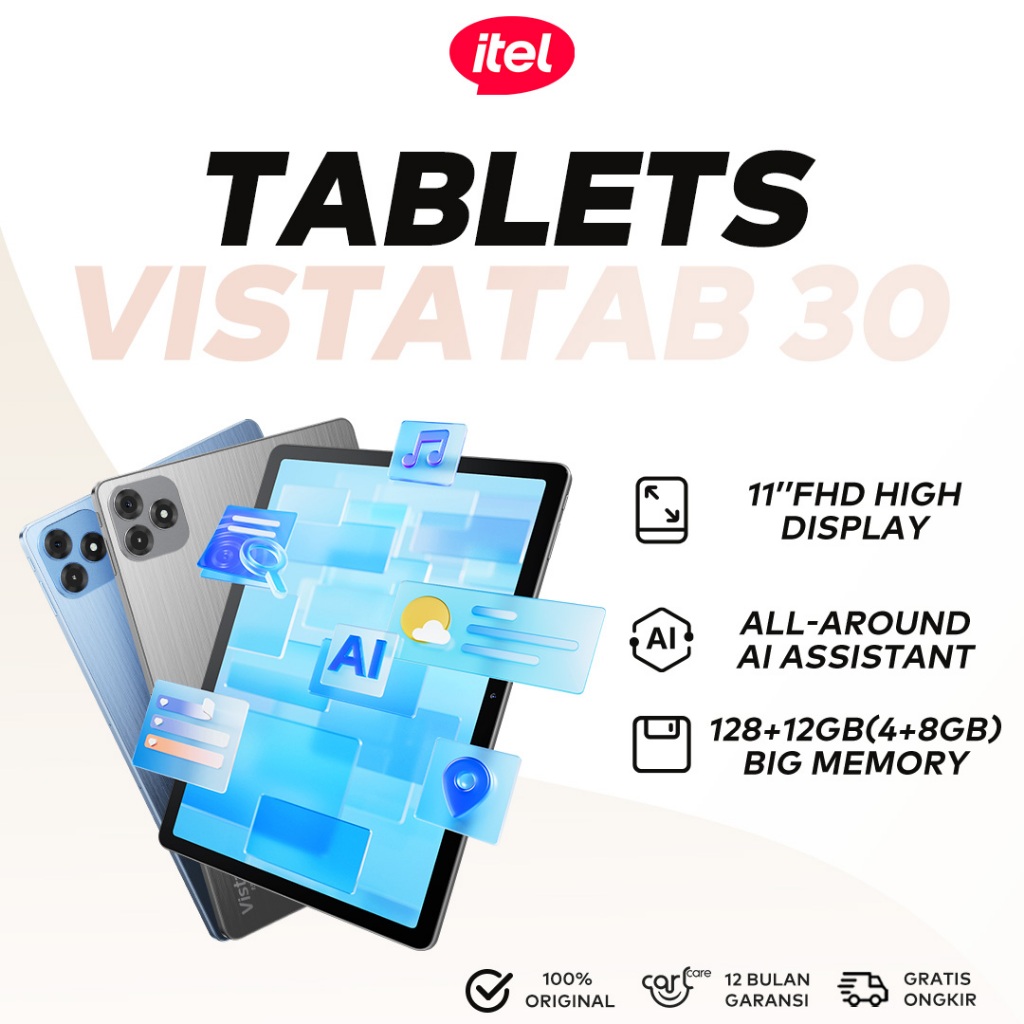itel VistaTab 30(4GB+128GB) IPS Screen Dual Speakers AI Assistant ...