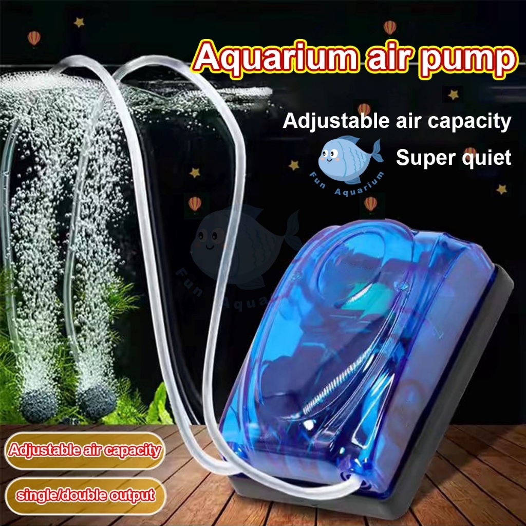 Aquarium Air Pump Fish Tank Oxygen Pump Aquarium Pond Aerator ...