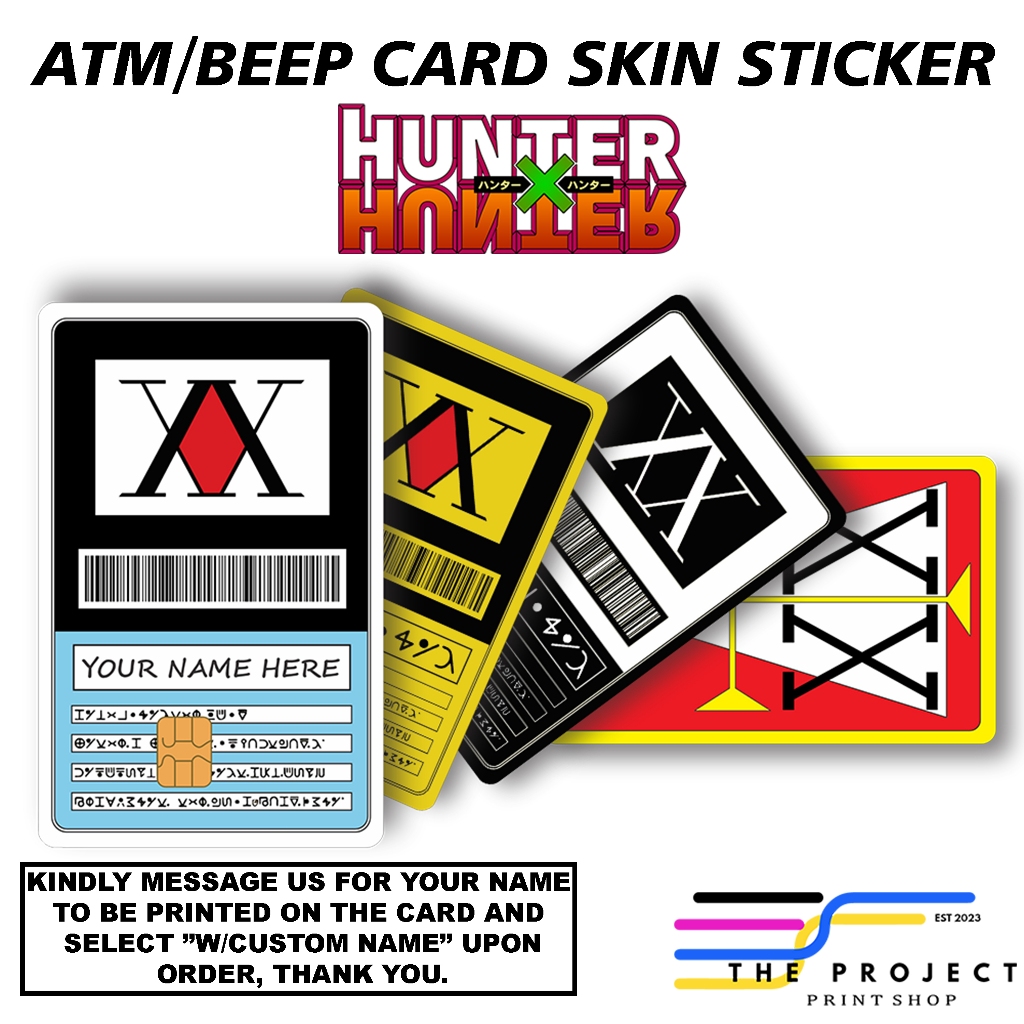 Customize ATM/Beep Card Skin Stickers HUNTER X HUNTER. High Quality ...