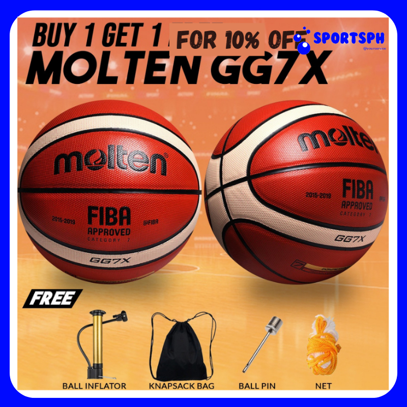 MOLTEN Basketball FIBA GG7X Size7 Indoor and Outdoor Training Ball with ...