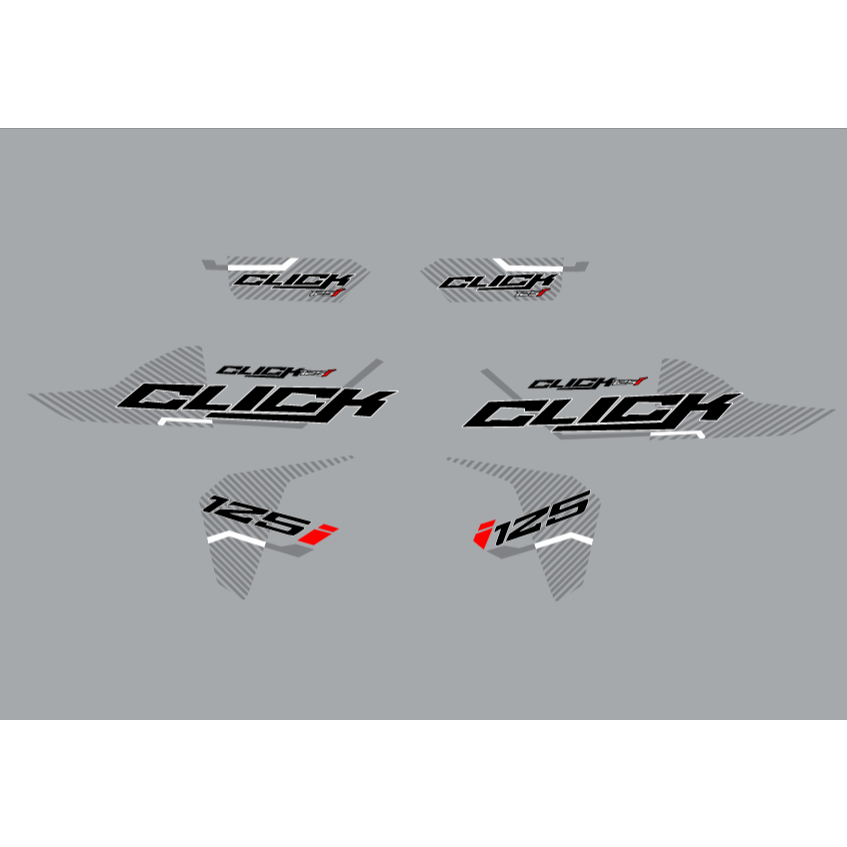 Click 125i V3 V4 New Clean Look Decals sticker Labels 2024 | Shopee ...