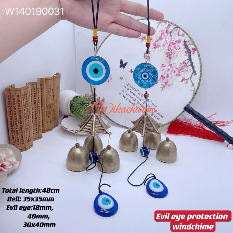 (wikacharms) evil eye protection wind chime | Shopee Philippines
