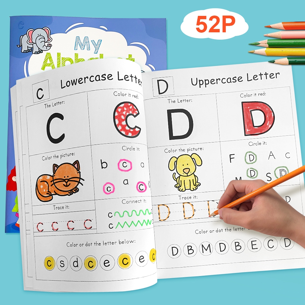 26 Letters English Workbook Handwritting Alphabet Exercise Books for ...