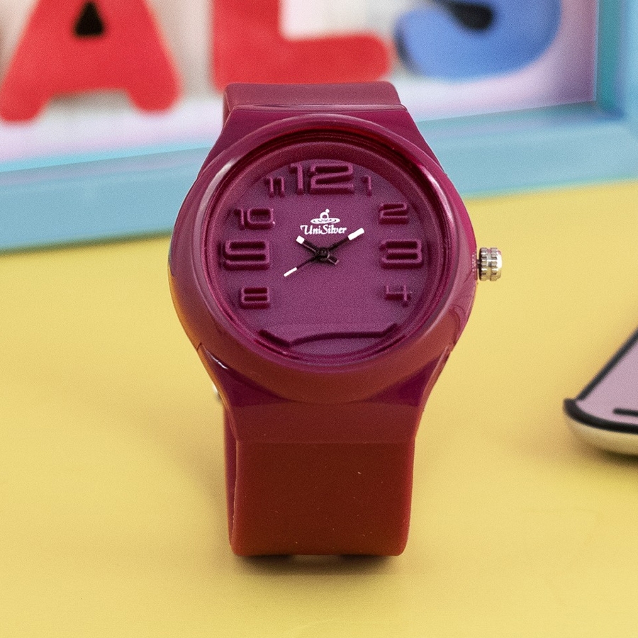 UniSilver TIME CITRIX FLXY Women's Medium Analog Black/Red-Violet ...