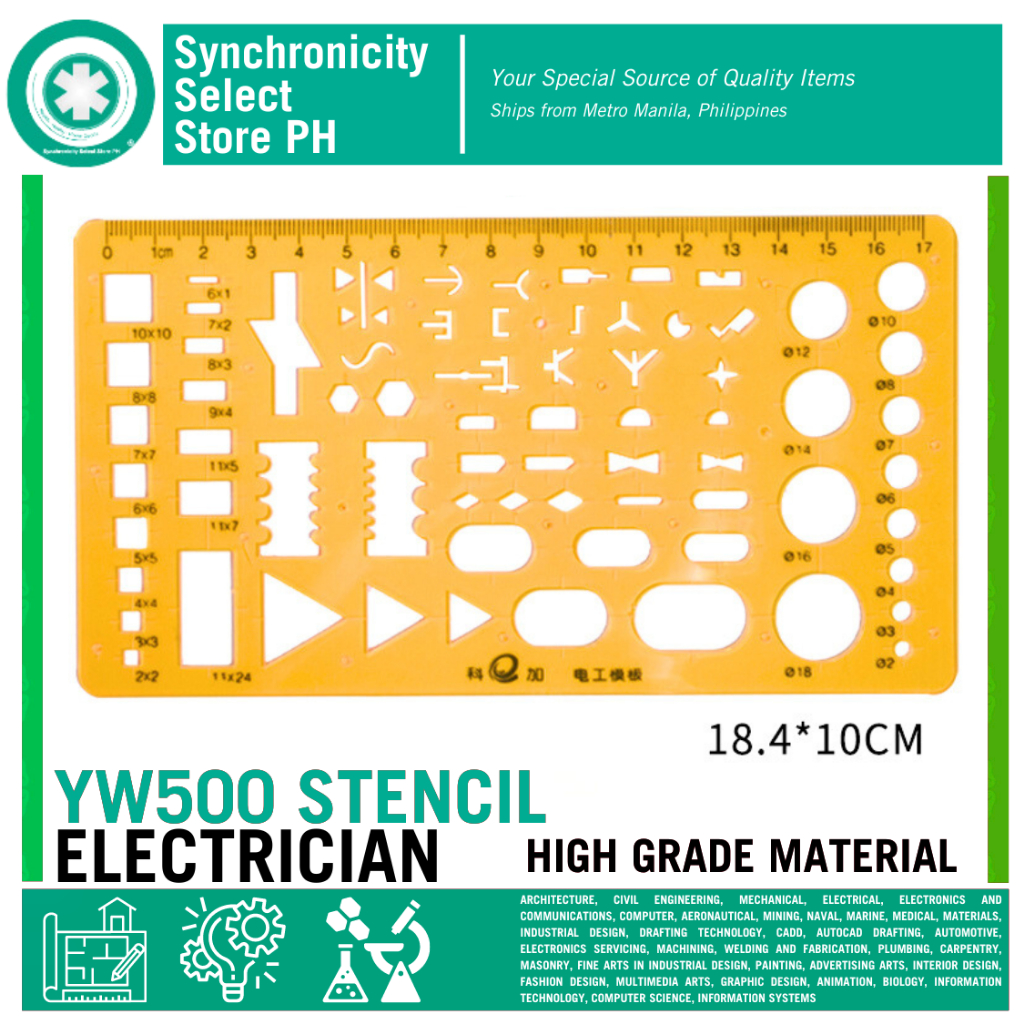 YW500 Stencil Drawings Templates, Drafting Stencils Architecture ...