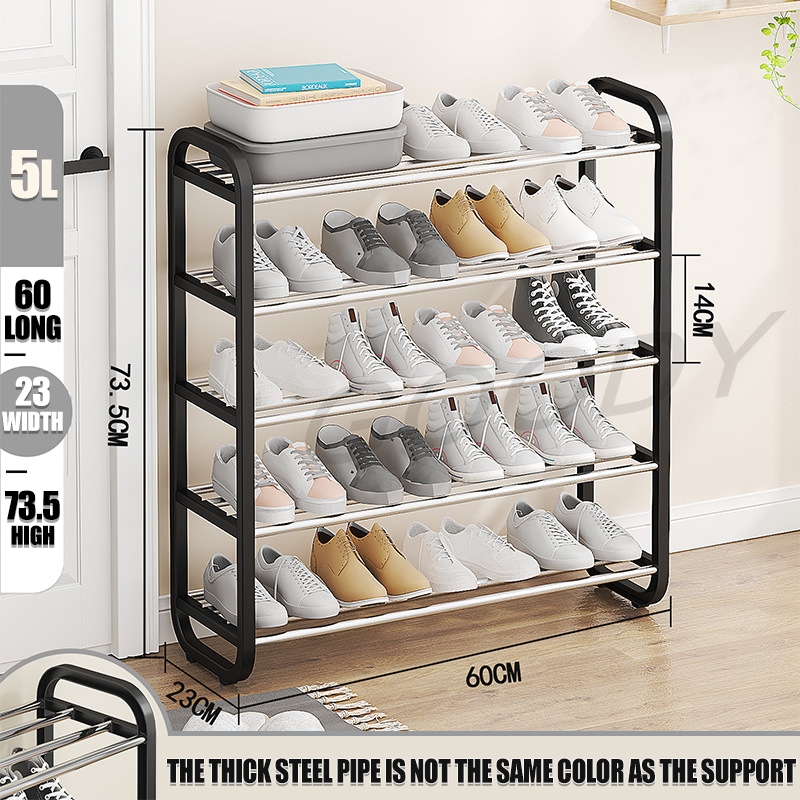 Multi-tier Shoe Rack Stainless Steel Stockable Shoes Organizer Storage ...