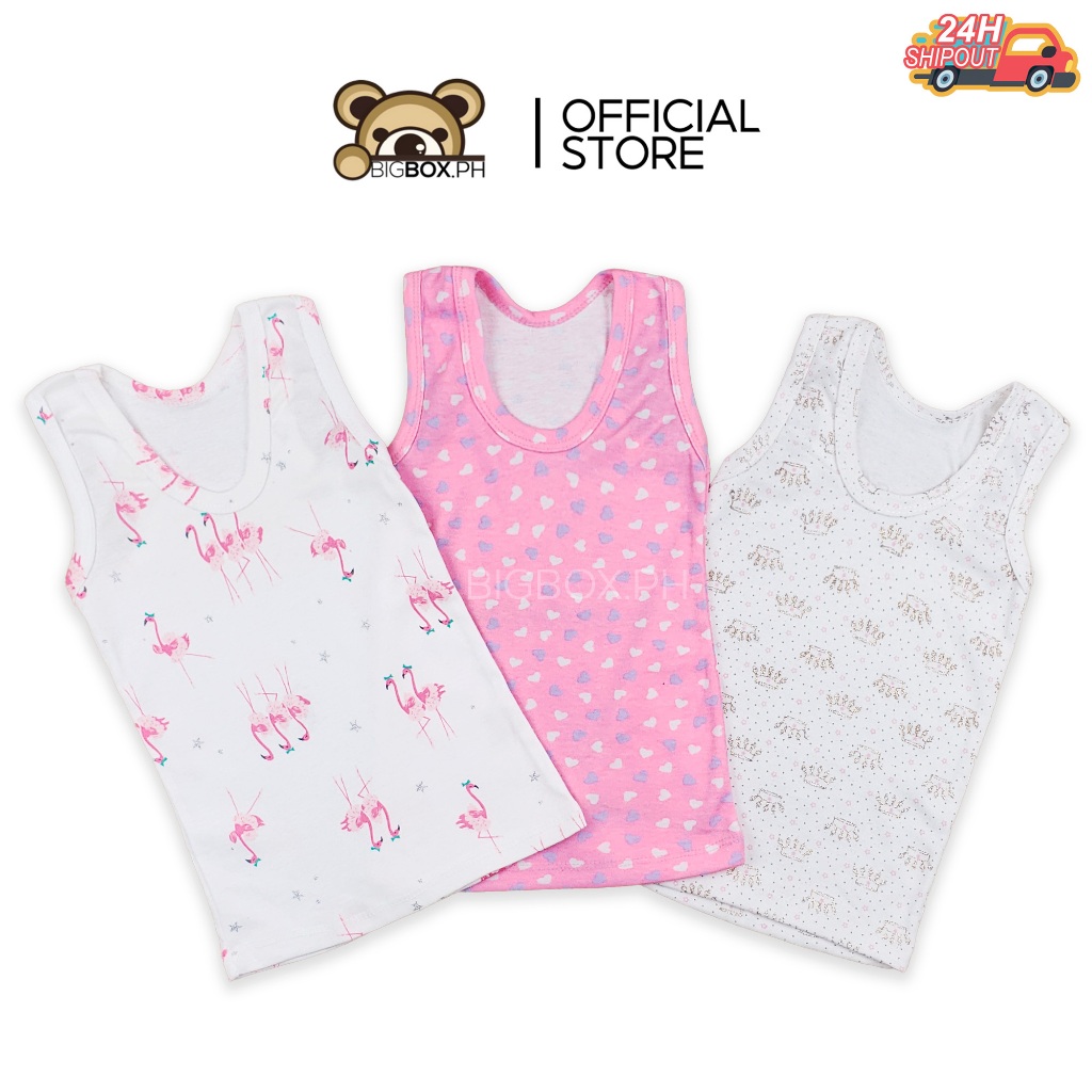 BigboxPH Premium Pure Cotton Racerback Sando for Kids Girls 1–8Y | Soft ...