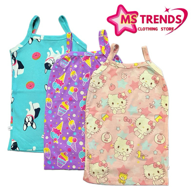 Spaghetti Cotton Sando for Girls(1-5yrsold) | Shopee Philippines