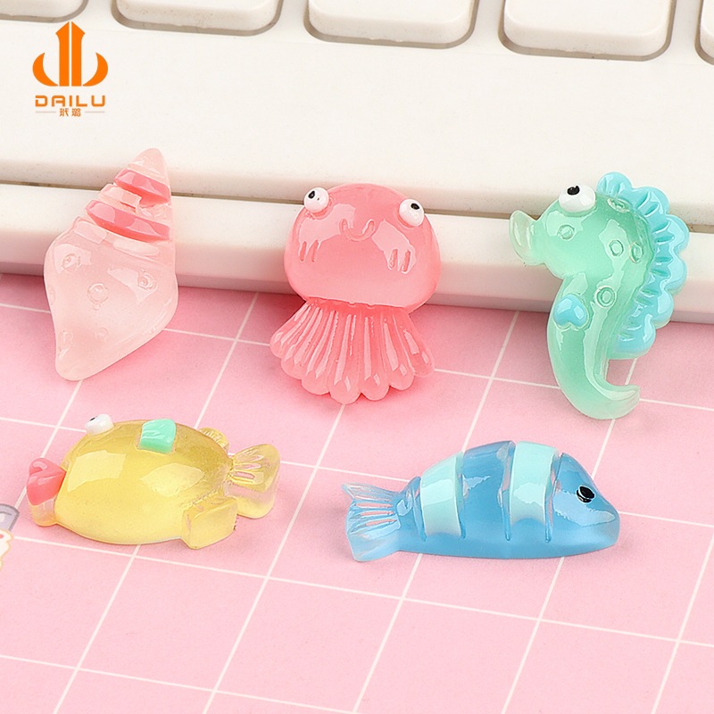 Luminous Ocean Series Jibbitz Charms Shoe Design Buckle Shoe Decor ...