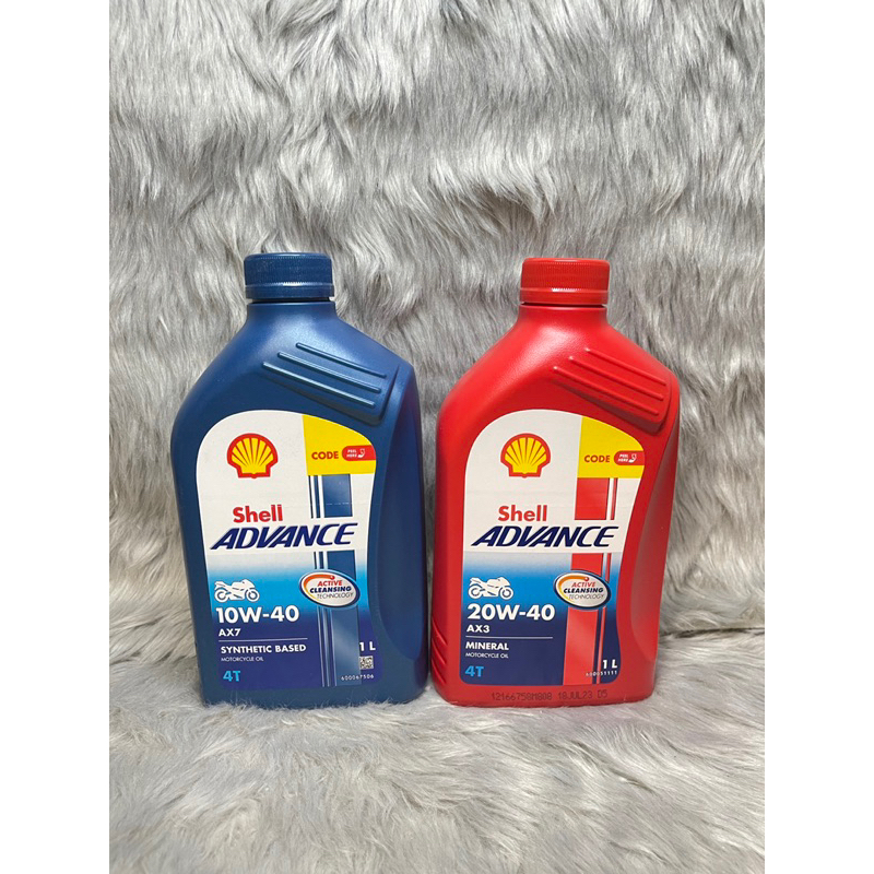 Motorcycle Shell advance RED BLUE Motorcycle oil 1LT | Shopee Philippines