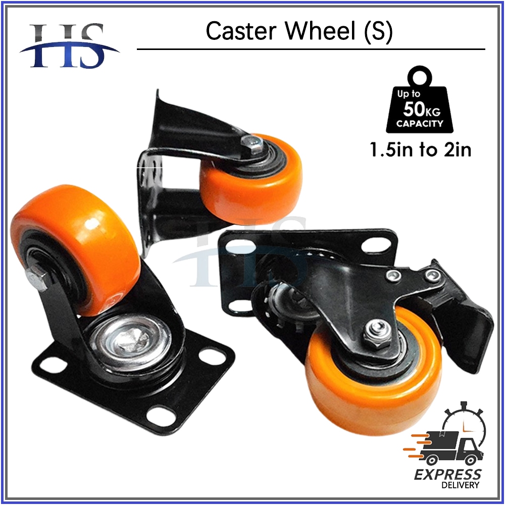 Gold Diamond Caster Wheel Heavy Duty Swivel With Lock Trolley Wheel ...