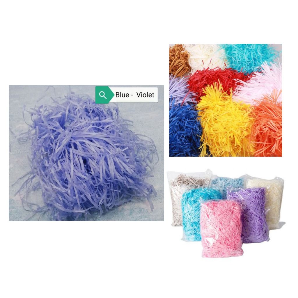 EFS EcofriendlyStuffs Plain BLUE-VIOLET 50 g PLAIN Raffia Shredded ...