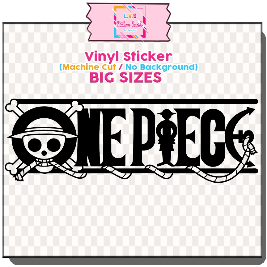 One Piece Logo 002 BIG SIZE - For Laptop Motorcycle Motor Car Anime ...