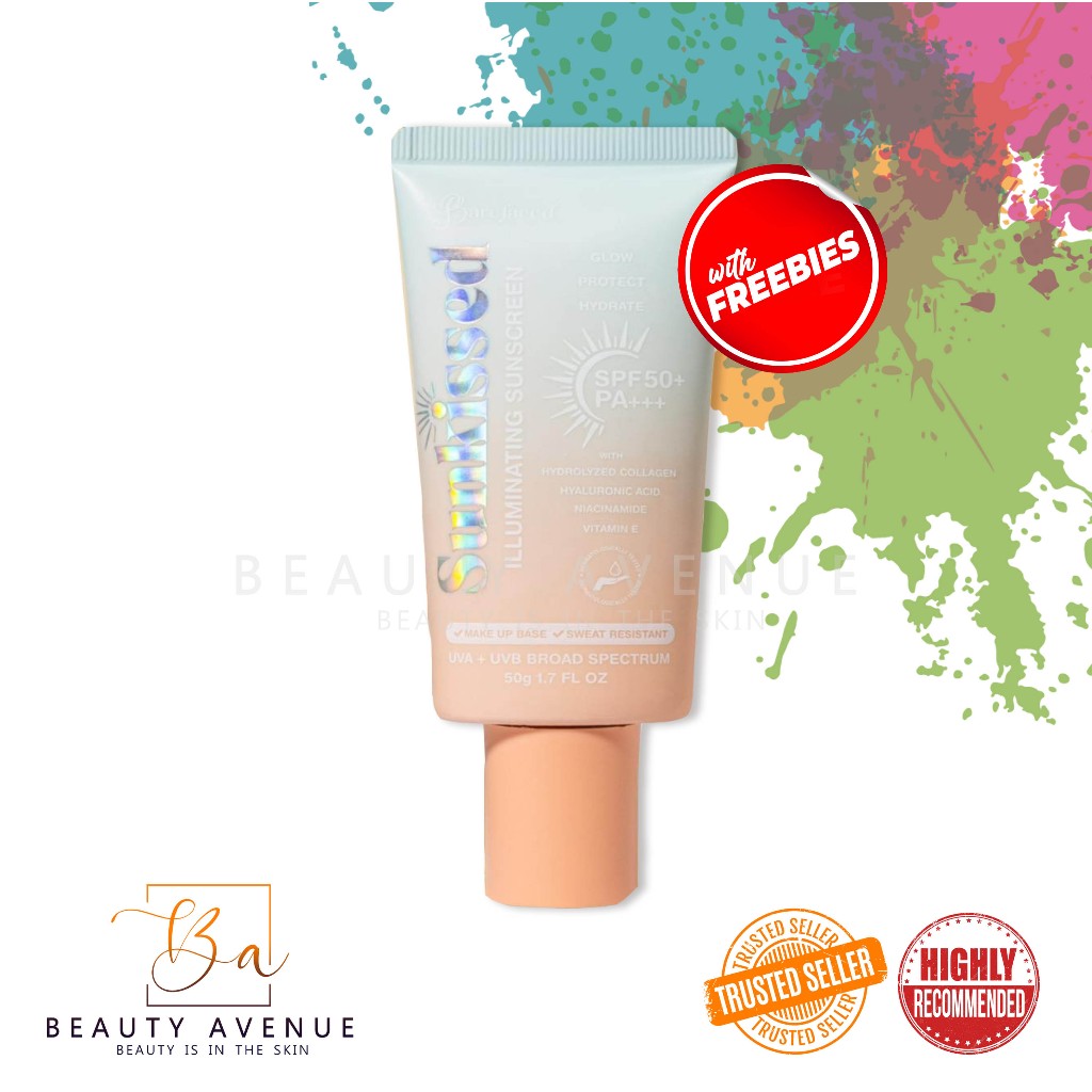 Barefaced Sunkissed Illuminating Sunscreen SPF 50 PA ++ Collagen ...