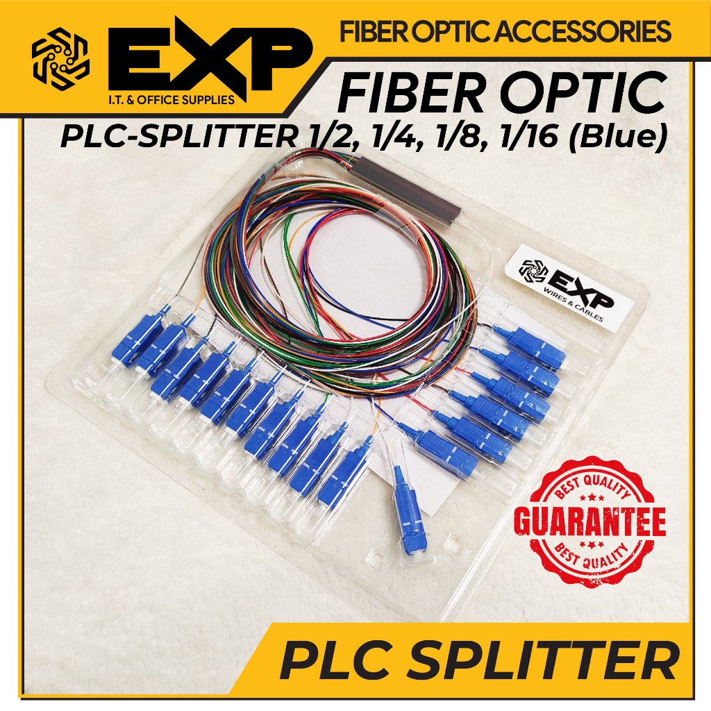 FIBER OPTIC - PLC SPLITTER | BLOCKLESS | MINI SPLITTER | 1:2 | 1:4 | 1: ...