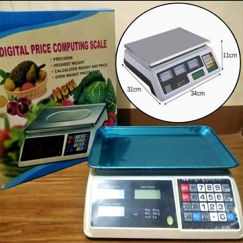 (40kg) Commercial Electronic LCD Digital Price Computing Weighing Scale ...