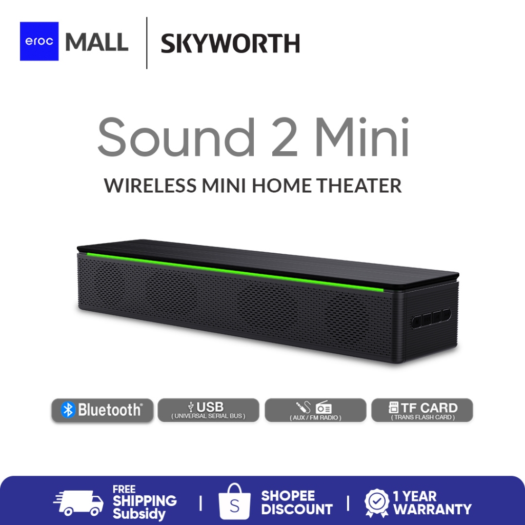 Skyworth Wireless Mini Home Theater Speaker Sound2 Mini BT5.0 10W ...