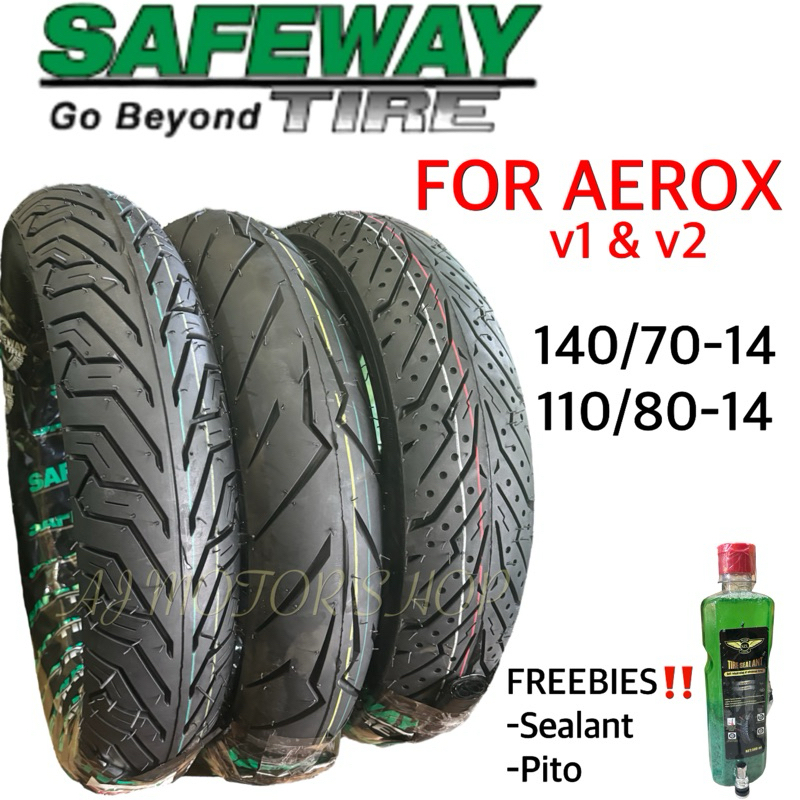 Safeway Tire AEROX TIRE size 14” with Free Sealant and Pito per tire ...
