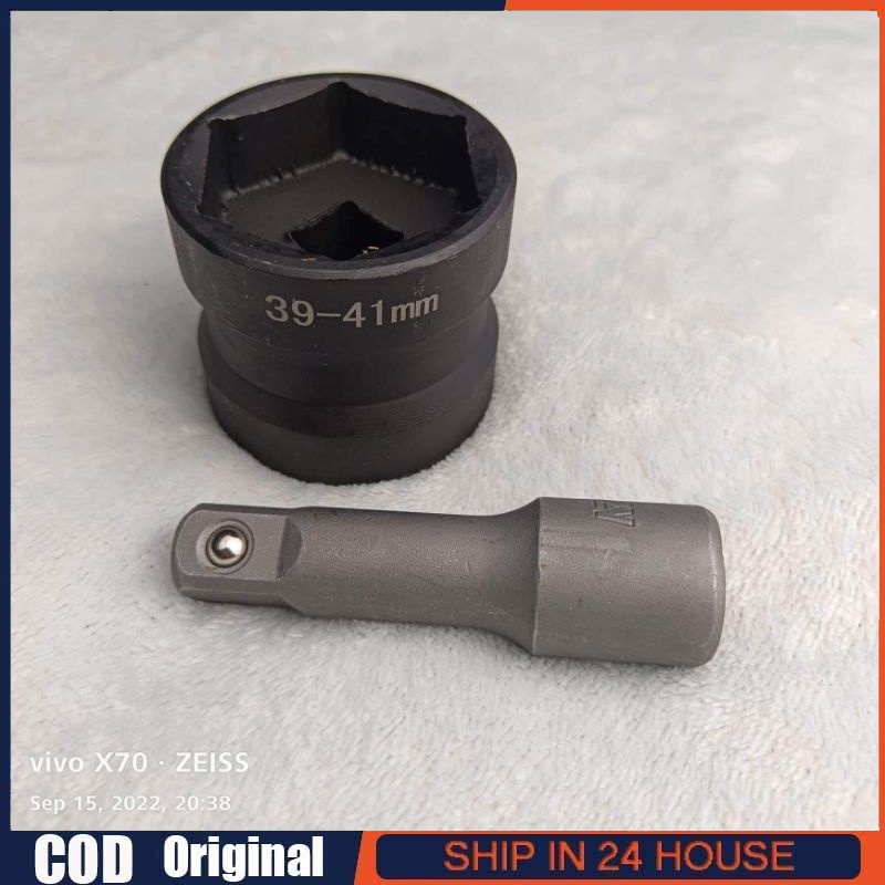 Heavy-duty Torque drive socket 39x41mm and 3 inches extension set 1/2 ...
