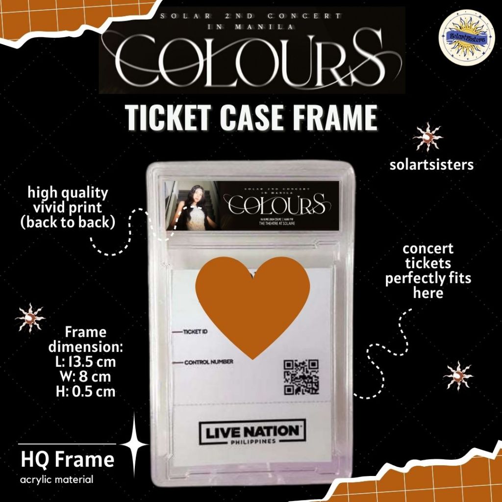SOLAR Colours Live In Manila World Tour Concert Ticket Case Frame ...