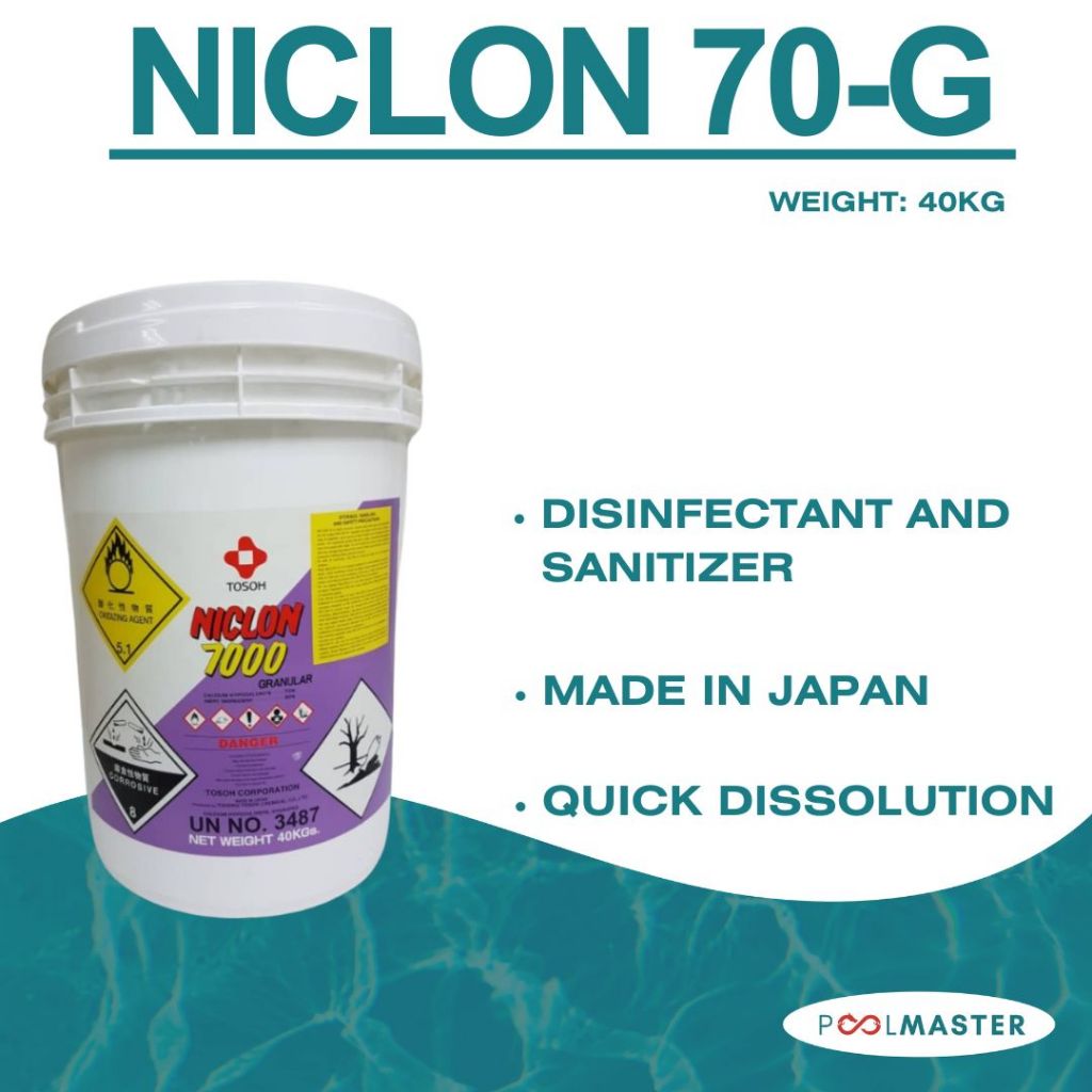 Niclon 70-G 40 Kg (1 Drum) Chlorine for Intex and Bestway Swimming Pool ...