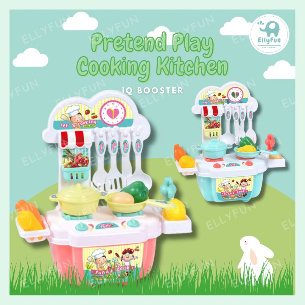 ELLYFUN Baby Mini Kitchen Ware Toy Set Pretend Cooking Role Play ...